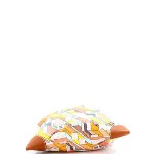 Hermès Silky City Bag Printed Silk And Leather Pm