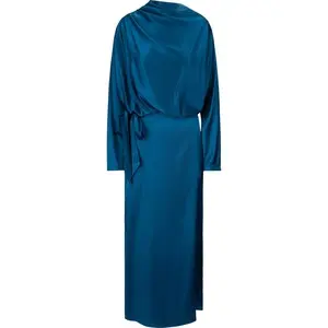 Staud Phoebe Stretch Silk Dress - Harbor