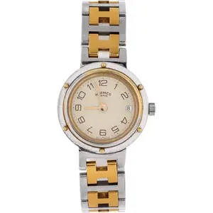 Hermès Clipper Quartz Watch Stainless Steel With Plated Metal 24 - None