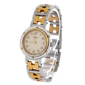 Hermès Clipper Quartz Watch Stainless Steel With Plated Metal 24
