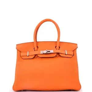Hermès Birkin Handbag Clemence With Palladium Hardware 30
