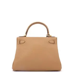Hermès Kelly Handbag Togo With Gold Hardware 28 - Brown