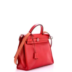 Hermès Herbag Zip Berline Vache Canvas And Leather 31