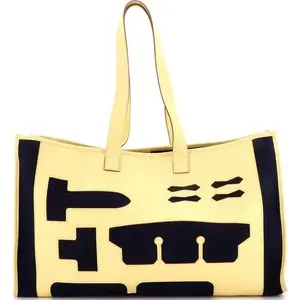 Hermès Petit H Skeleton Tote Toile And Leather Gm