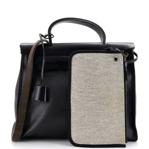 Hermès Herbag Zip Berline Vache Canvas And Leather 31