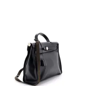 Hermès Herbag Zip Berline Vache Canvas And Leather 31