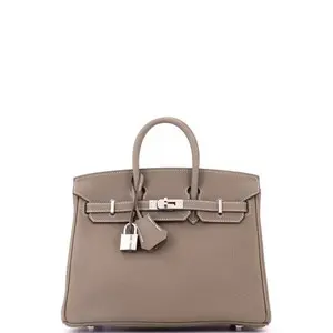 Hermès Birkin Handbag Togo With Palladium Hardware 25 - Grey