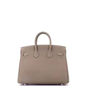 Hermès Birkin Handbag Togo With Palladium Hardware 25 - Grey
