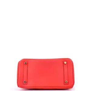 Hermès Birkin Handbag Swift With Gold Hardware 25