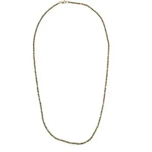 MADISON MAISON Beaded Pyrite Necklace - Bronze