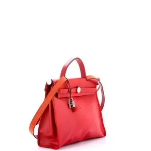 Hermès Herbag Zip Berline Vache Canvas And Leather 31