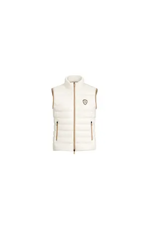 Brunello Cucinelli Techno Cotton Piqué Down Vest With Logo