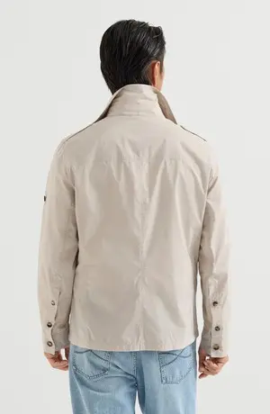 Brunello Cucinelli Lightweight Water-resistant Techno Cotton Unlined Safari Jacket - Panama
