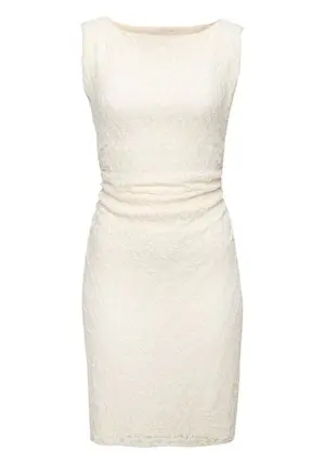 LASCANA Sleeveless Boat Neck Lace Dress