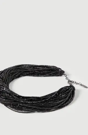 Brunello Cucinelli Hematite And Sterling Silver Choker