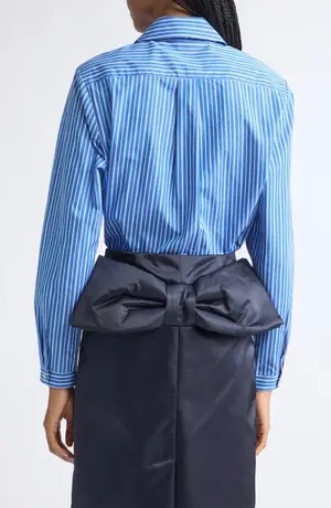 Sandy Liang Gemma Cotton Shirt - Blue Multi