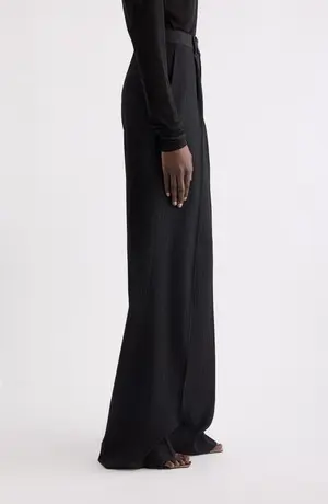 Saint Laurent Pinstripe Wide Leg Pants