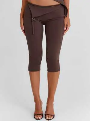 OUTCAST Juliett Capri Pants Chocolate - Brown