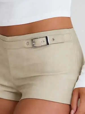 OUTCAST Marian Mini Shorts Beige - White