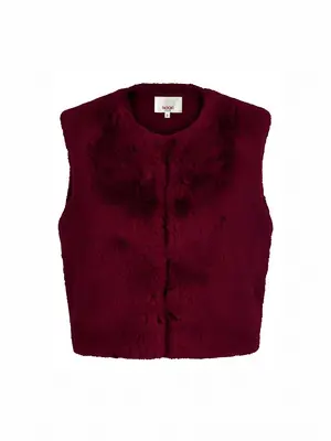 NOOKI DESIGN Edelweiss Faux Fur Gilet Plum - Purple