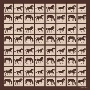 NEIGHTIV Equine Squares Small Scarf - Brown