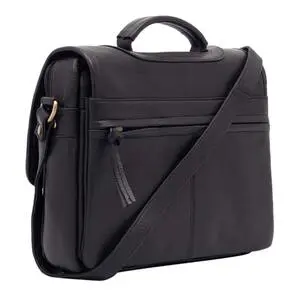 LLOYD BAKER Navsari Leather Messenger Bag - Black