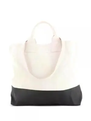 Gucci Logo Embossed Open Canvas Tote Bag