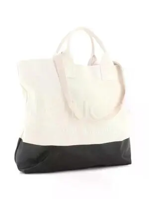 Gucci Logo Embossed Open Canvas Tote Bag