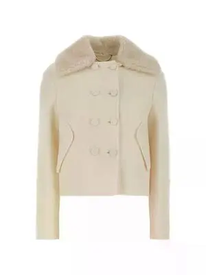 Ermanno Scervino Double-breasted Shearling Jacket