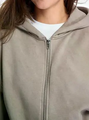 URBAN CLASSICS Cropped Drawstring-hem Hoodie
