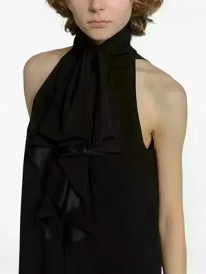 Alberta Ferretti Ruffled Halter-neck Mini Dress