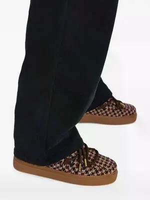 Inuikii Plaid Low Ankle Boots - Brown