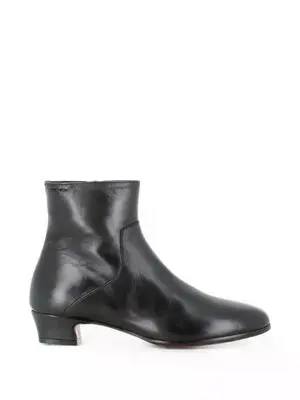ALEXANDER HOTTO Leather Ankle Boots - Black