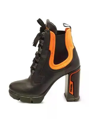 Prada Lace-up Ankle Boots - Black