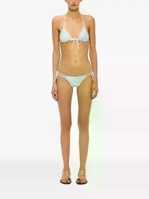 Emilio Pucci Marmo-print Bikini Top - White