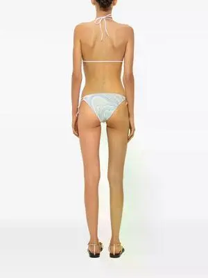 Emilio Pucci Marmo-print Bikini Top - White