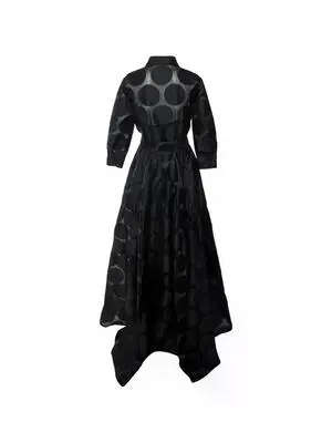Carolina Herrera Polka-dot Jacquard Maxi Dress