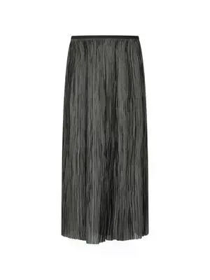 ROBERTO COLLINA Midi Pleated Crinkled Skirt - Grey