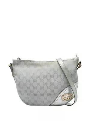 Gucci 2016-2026 Medium Gg Canvas New Britt Half Moon Crossbody Bag