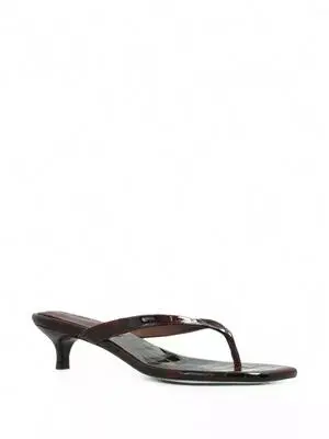 BLACK SUEDE STUDIO Kendal Crocodile-effect Leather Sandals