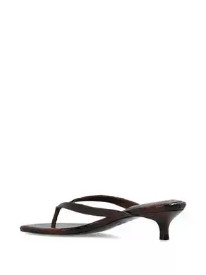 BLACK SUEDE STUDIO Kendal Crocodile-effect Leather Sandals - Brown
