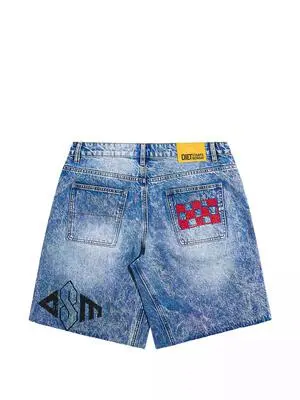 DIET STARTS MONDAY Doodle-print Denim Shorts