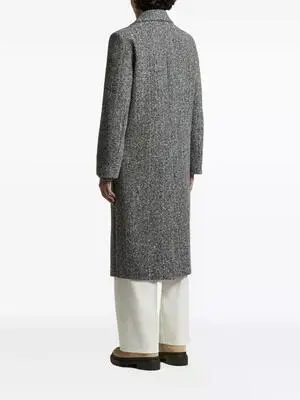 Peserico Herringbone-pattern Notched-lapels Coat