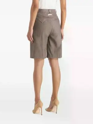 Manière De Voir Pinstripe Pleated Shorts