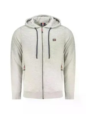 NORWEGIAN RAIN Logo-patch Zip-up Hoodie - Grey