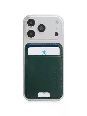 PIQUADRO Magsafe® Logo-debossed Leather Cardholder