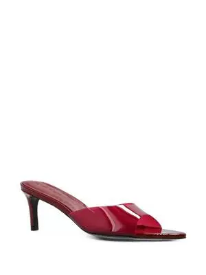 BLACK SUEDE STUDIO Belle 60 Transparent Strap Mules