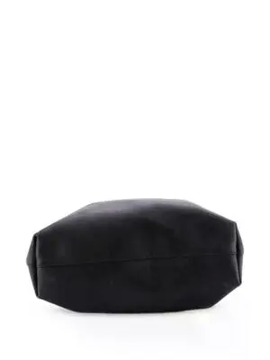 Saint Laurent Shopper Tote Leather Tall Shoulder Bag - Black