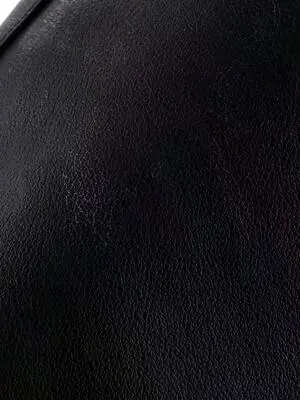 Saint Laurent Shopper Tote Leather Tall Shoulder Bag - Black