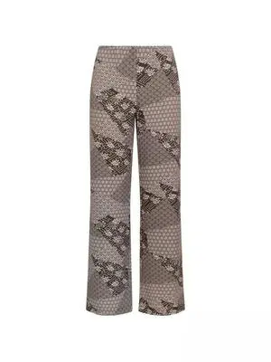 Malìparmi Mosaic Kimono Patchwork-print Trousers - Grey